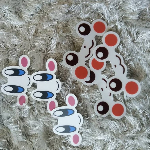 Set of 3 Kirby Face Sticker Transparent - Etsy