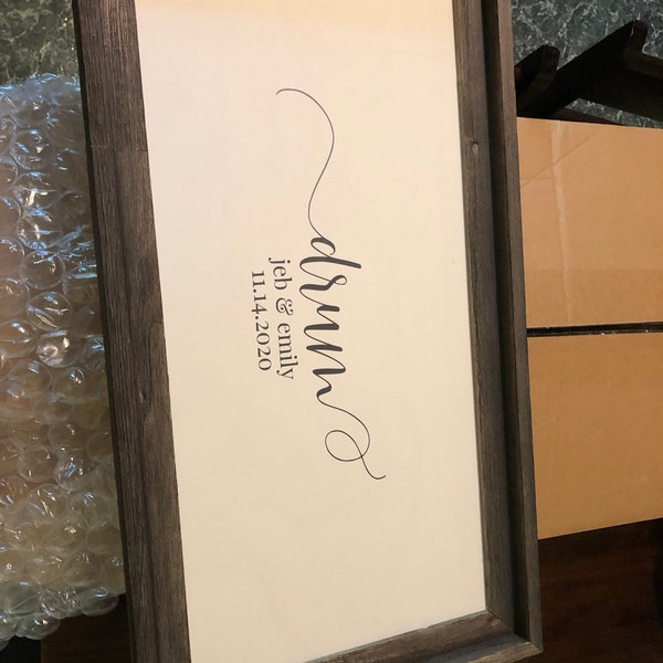 Rustic Wedding Guest Book Alternative Wood Wedding Sign Custom Wedding ...