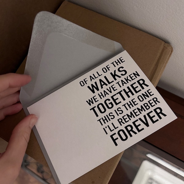 Walk Down Aisle Proposal Card | of All the Walks | Will You Walk Me ...