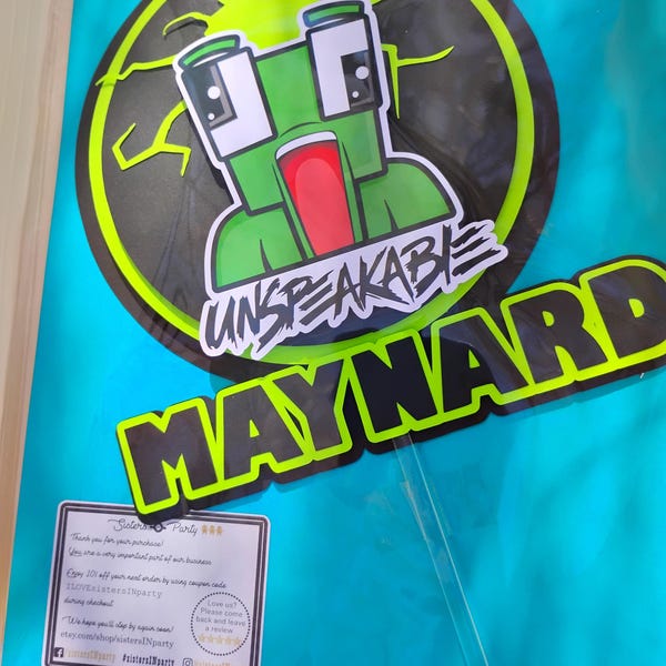 3D Unspeakable Cake Topper - Birthday Cake Topper / READY IN 48 HOURS ...