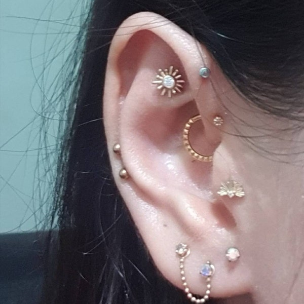 14k Solid Gold Cz Crown Belly Button Ring Tiara Gold Belly Ring ...