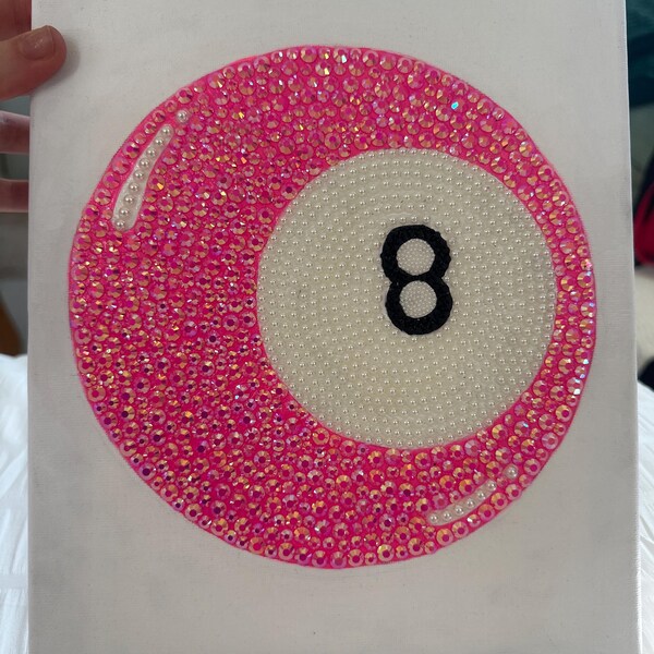 Pink Uno Reverse Rhinestone Canvas Art 28x35cm - Etsy