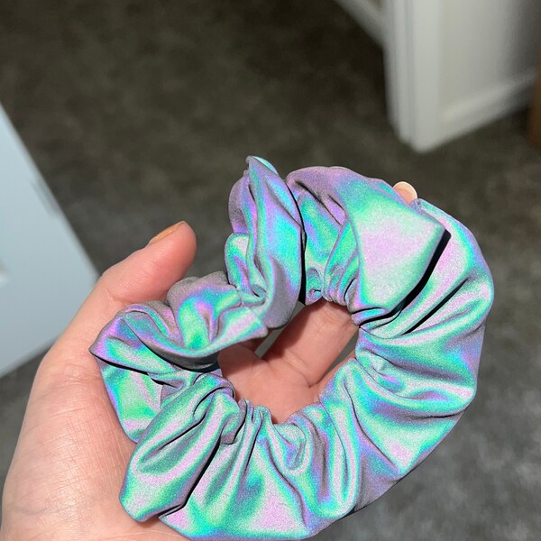 Reflective Scrunchy With Hidden Pocket Zipper Stashie Stash Scrunchie ...