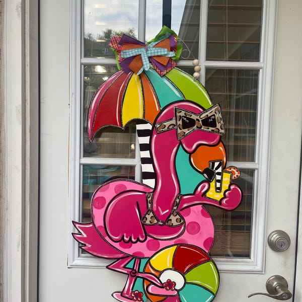 The Cutest Welcome Shrimp Door Hanger! 24" X 23", Beach Welcome Door ...