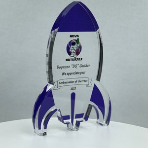 Hexagon Acrylic Trophy With Wood Base / Science Award / STEM - Etsy