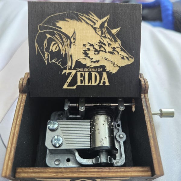 Zelda Music Box Theme Music Chest Wooden Engraved Handmade Vintage Gift Custom Engraved - Etsy