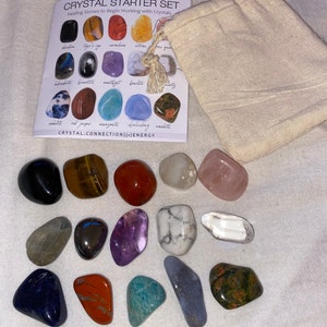STARTER Crystals Set Beginner Crystals and Stones Wellbeing Stones ...