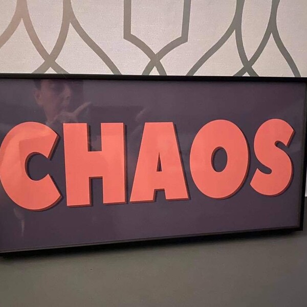 Chaos | Framed Print | Framed Metal Print | Typography | Metal ...