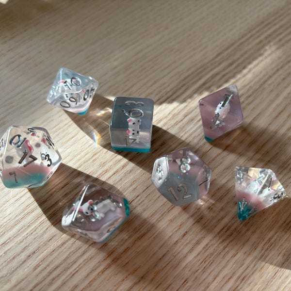 Mushroom Dice Vault and Multicolored Mushroom Dice Set, Dice Set ...