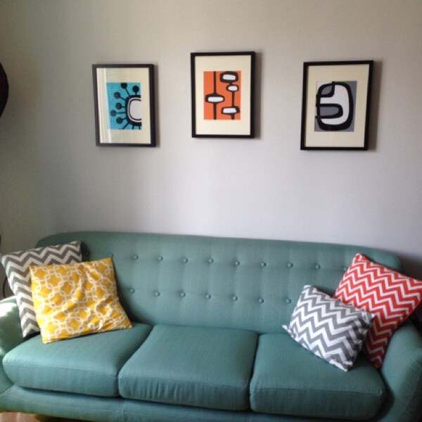 Retro Mid Century Modern Unframed Art Print - Maximalist Dopamine Decor ...