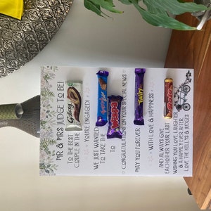 Personalised Engagement Him and Her Chocolate Board - Chocolate Board ...