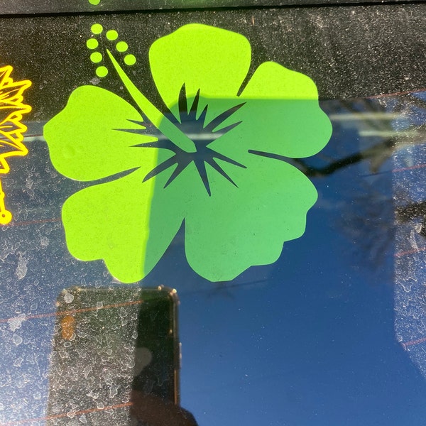 Hibiscus Flower Vinyl Decal Sticker Tropical Flower Car Window
