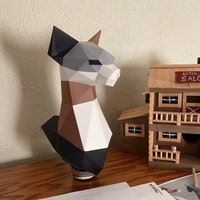 DIY Paper Craft Bull Bull Model Low Poly Bull Character - Etsy Canada