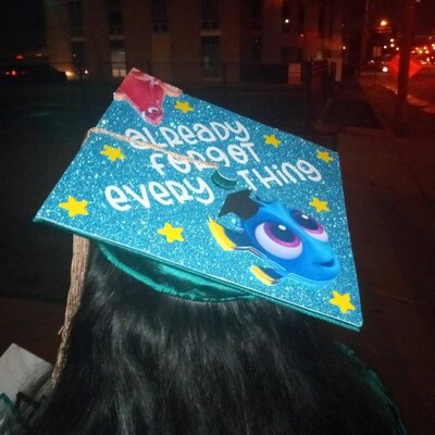 Exit Buddies, Graduation Cap Topper, Dory, 3D Photos, Graduation Topper ...