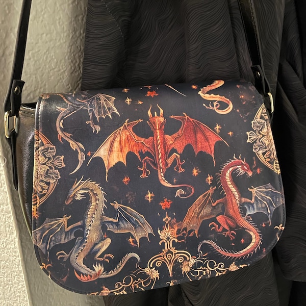 Raven Witchy Bag Goth Witch Crossed Body Bag Witchcraft Shoulder Bag ...