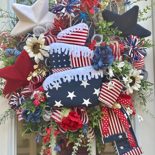 Birthday Cake Wreath Attachment, 4th of July Wreath Attachment, America ...