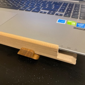 Wooden Laptop Riser for Desk, Wood Laptop Stand, MacBook Stand, Laptop ...