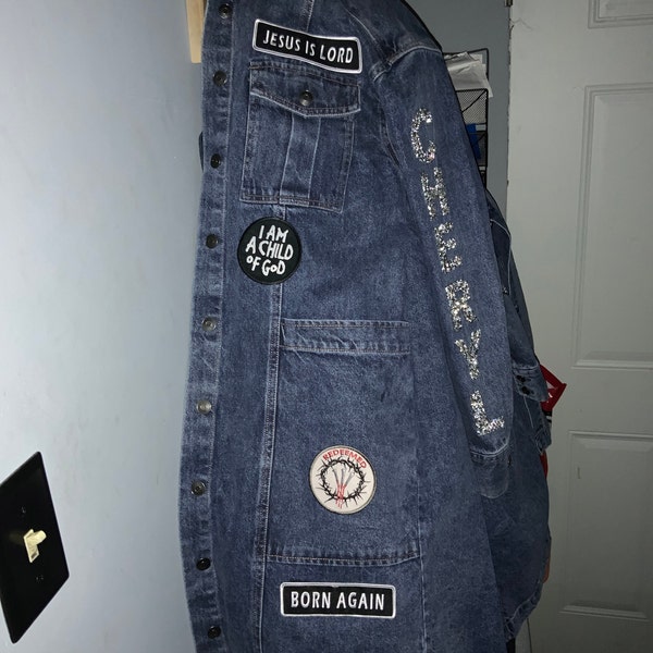 Born Again Patch | Punk Patch | Christian Patch | Sew on | Embroidery ...