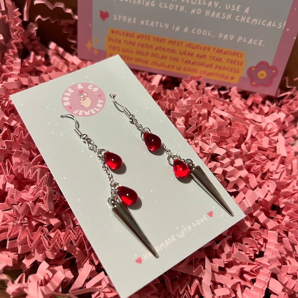 Piercing Blood Technique Anime Inspired Earrings - Etsy UK