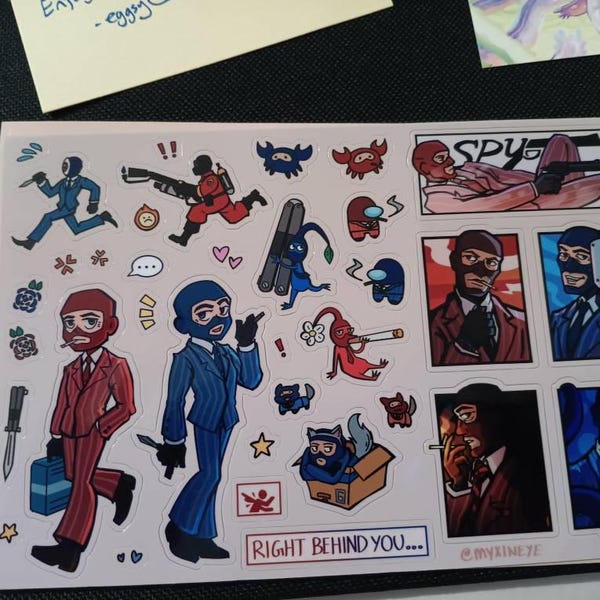 TF2 Thru the Years Sticker Sheet - Etsy