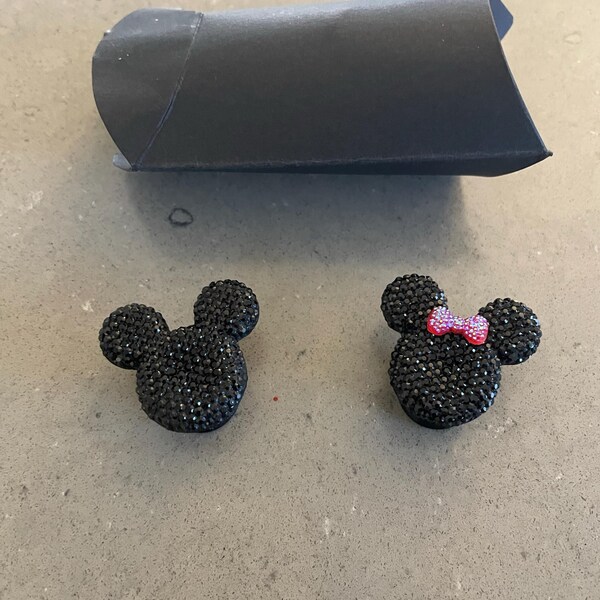 Large Mickey and Minnie Mouse Inspired Ear Earrings Plugs 34x30mm - Etsy