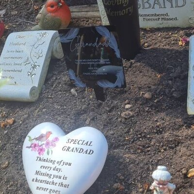 Grave Decoration for Cemetery Personalised Grave Ornament Marker ...