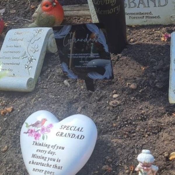 Grave Decoration for Cemetery Personalised Grave Ornament Marker ...