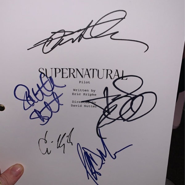 Supernatural TV Signed Script Autograph Screenplay Jensen Ackles, Jared ...