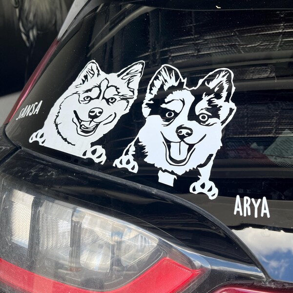 Custom Pet Portrait Decal, Dog Decal, Dog Car Decal, Cat Decal, Pet ...