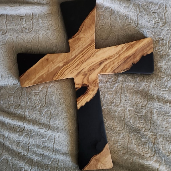Custom Made Resin&olive Wood Wall Cross,wooden Crucifix,epoxy and Olive ...