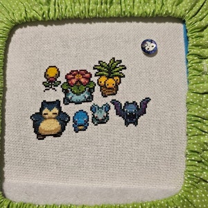 Pokémon Starters Cross Stitch Pattern Pokémon 10 X 10 Hoop Sized Cross ...