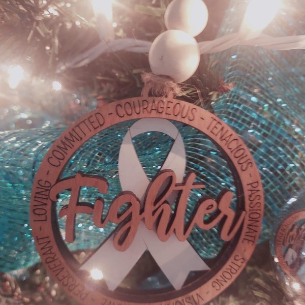 Cancer Awareness Ornament/cancer Fighter Ornament/cancer Hope Ornament ...