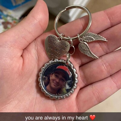 Memorial Keychain Memorial Gift Memorial Keepsake Photo Keepsake Photo ...