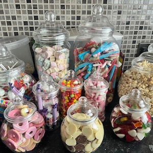 Candy Buffet Plastic Sweet Jars 19 Jar Kit Wedding Pick & Mix Sweet ...
