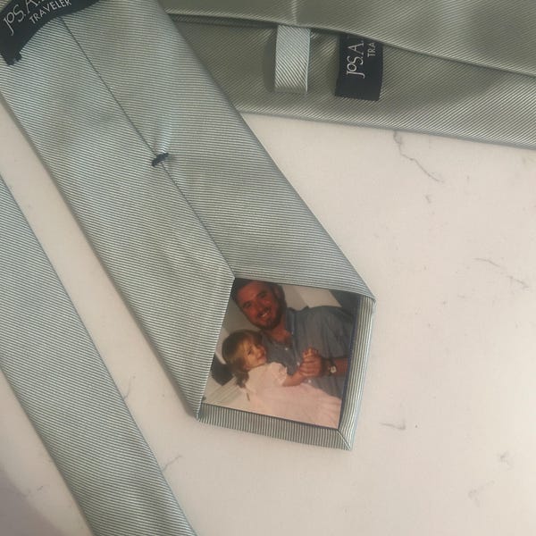 Personalised Photo Iron on Tie Label/dad/suit Label/tie Patch/tie Patch ...