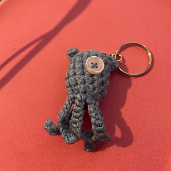 Coraline Inspired Crochet Squid Keychain: Handmade Trinket - Etsy UK