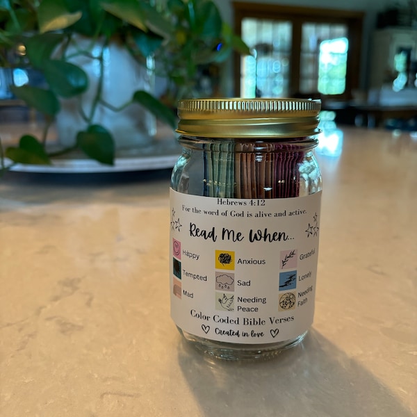 Read Me When Bible Verse Jar Scripture Jar, Bible Verses for Emotions ...