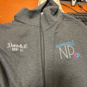 Nurse Jacket Custom Monogrammed RN Apparel Full Zip With - Etsy