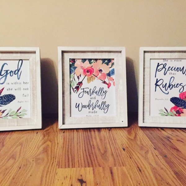 INSTANT DOWNLOAD - Set of 3 Girls Room Prints - Nursery Decor - Wall ...