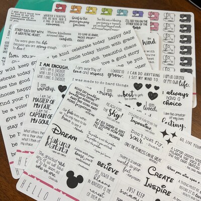 Love and Relationship Planner Quote Stickers - Etsy