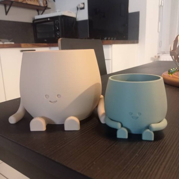 Plant Pot Face Happy Cute Plant Pot Cute Decoration Indoor Planter Pot ...