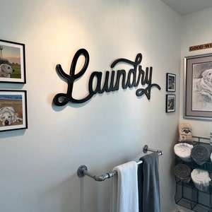 Laundry Word Cutout Wooden Letters Laundry Sign - Etsy