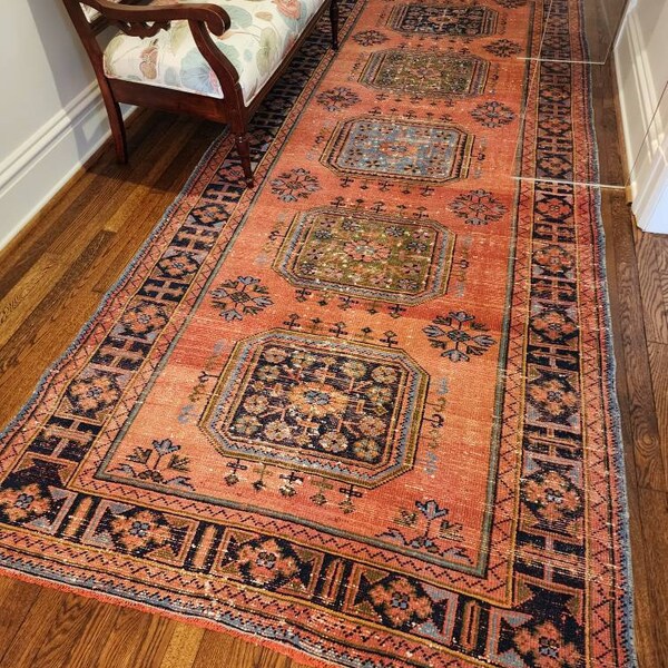 3x7 Handmade Gray Vintage Runner Rug, 3x7 Turkish Rug, Bohemian Hallway ...