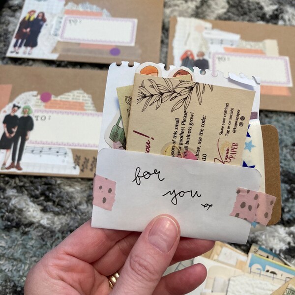 Premade Hand-decorated Envelope || Handmade Penpal Snailmail Vintage ...