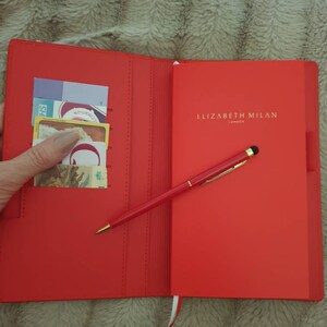 Personalised Notebook, Red Leather Notebook, Lined Paper Notebook, A5 ...