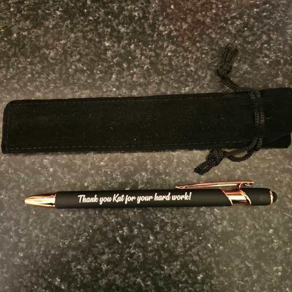 Personalized Stylus Pens With Metallic Finish & Copper Details, Custom ...