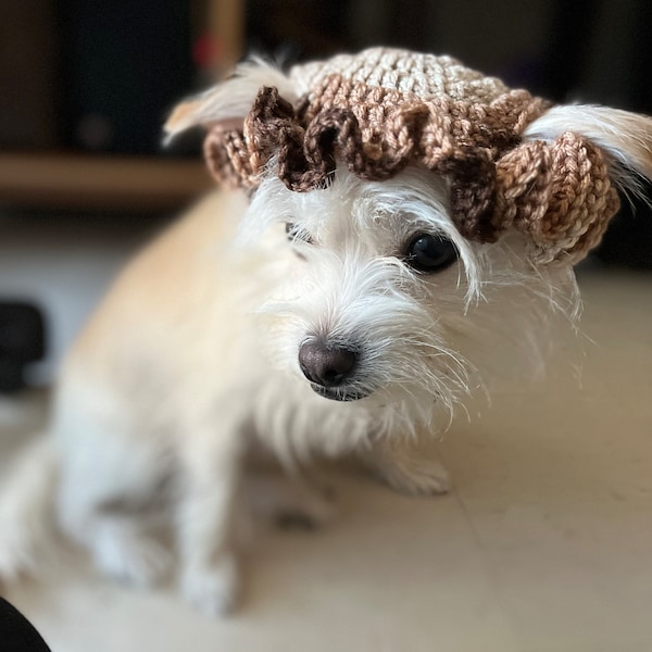 Santa Ruffle Dog Hat Crochet PATTERN - Etsy