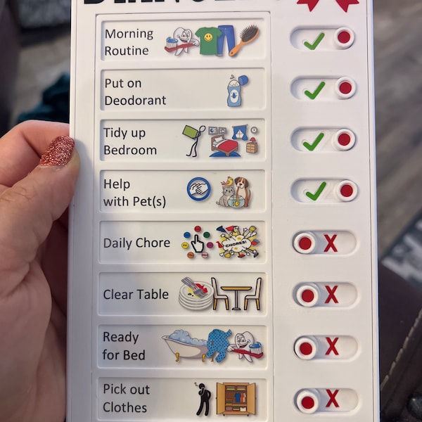 Reward Chore Chart for Kids With Pop-up Token – Customizable & Magnetic ...