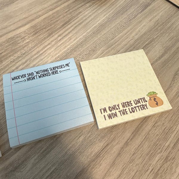 Everything is Fine Sticky Notes, Funny Memo Pad, Cute Notepad, Home ...