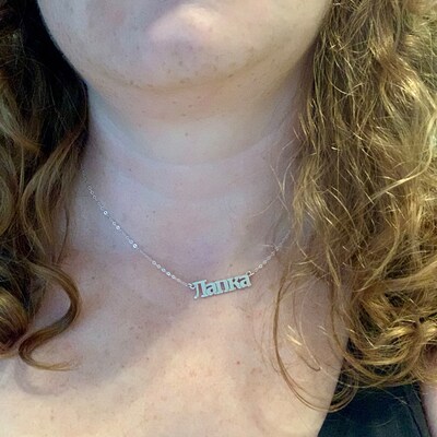 Custom Name Necklace for Men With Figaro Chain, Customize Name Plate ...